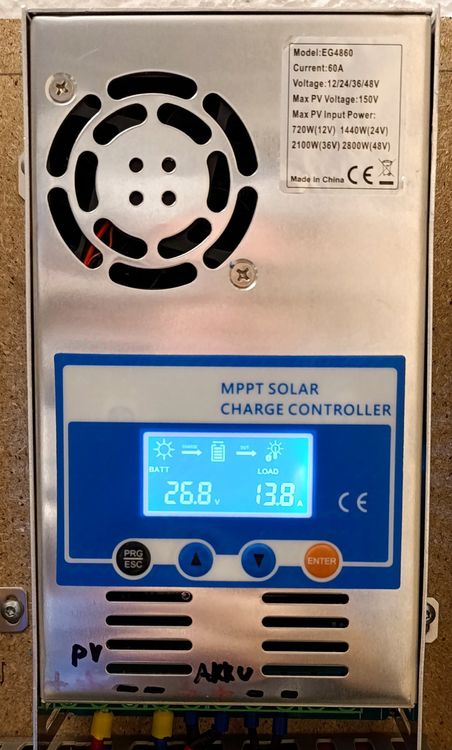 60A MPPT Laderegler 12V, 24V, 36V + 48V Charger Solar PV (Gebraucht) in Grellingen für CHF 99 ...