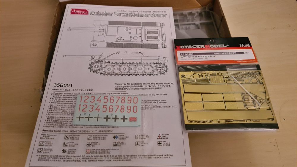 1:35 E-5 Rutscher Kleinpanzer + Voyager PE - Amusing Hobby (Neu (gemäss ...