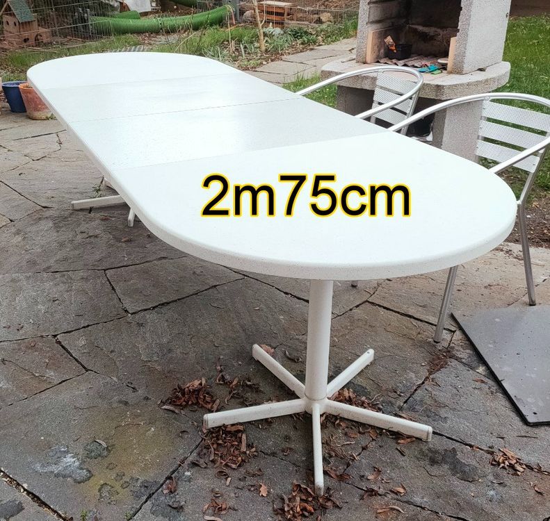 Schaffner Gartentisch Fieberglas 275/218/160 x 95 cm H 70cm (Gebraucht) in Zürich für CHF 20 ...