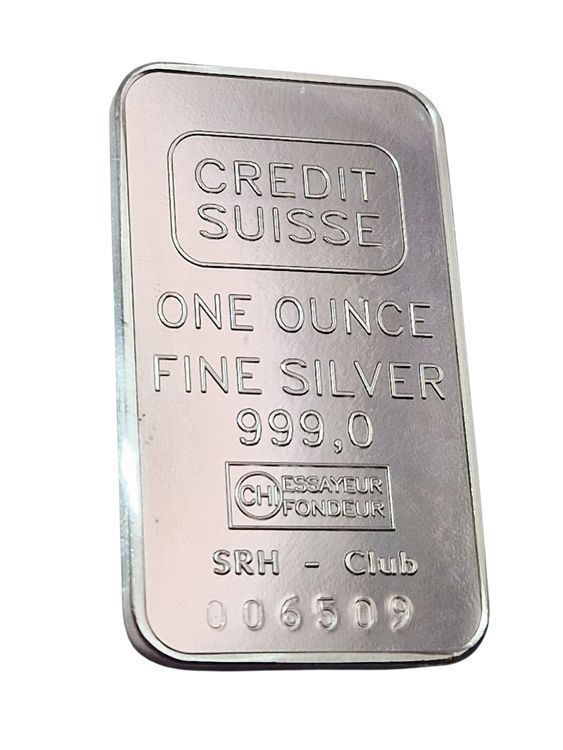10 x 1 oz fine silver Credit Suisse lingot (Neu und originalverpackt ...
