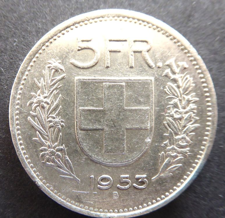 5 Franken Silber 1953 (Gebraucht) in Aesch BL für CHF 12 – mit Lieferung auf Ricardo kaufen