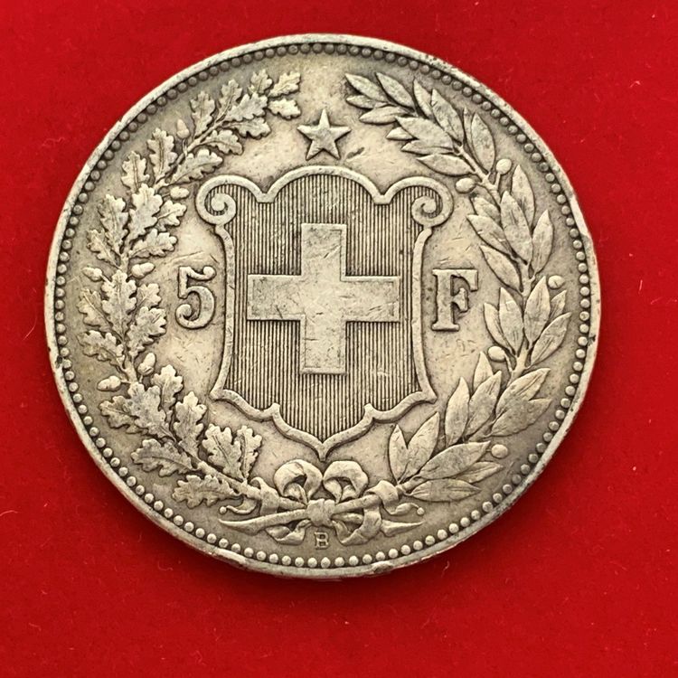 5 Franken 1891 Frauenkopf Silber (Gebraucht) in Reitnau für CHF 110 – mit Lieferung auf Ricardo ...