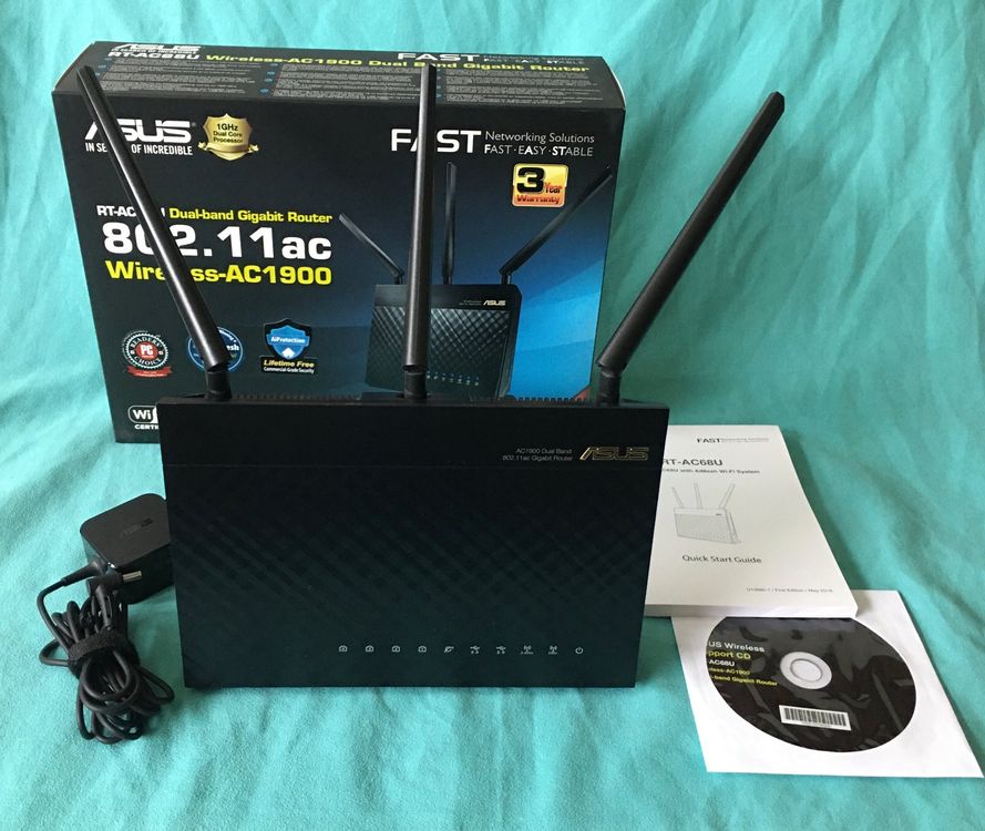 ASUS RT-AC68U Dual-band Gigabit Router 802.11ac Wireless (Gebraucht) in ...