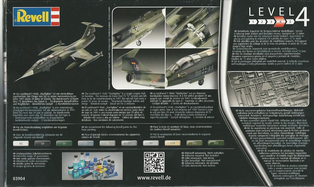 plastic model kit scale 1/ 72 Revell F- 104 G STARFIGHTER (Neu und ...