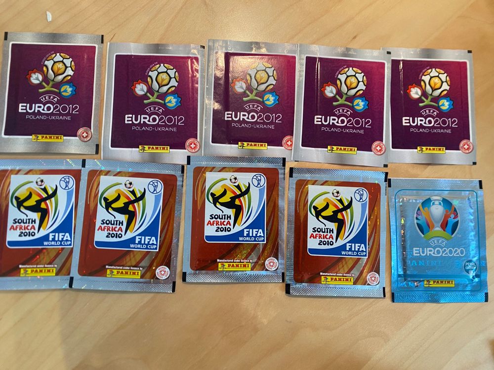 Panini Euro 2012, WM 2010 EM 2020 Schweizer Version 10x Tüte (Neu ...