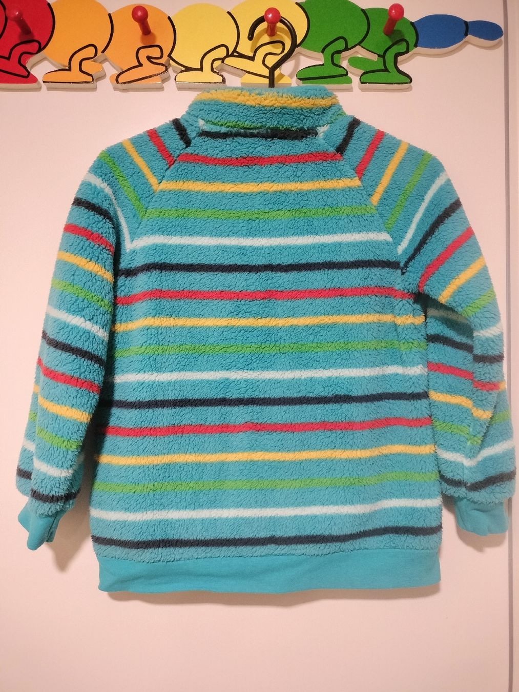 Giacca in pile FRUGI 8-9 anni a righe colorate, calda! (Nuovo (secondo ...