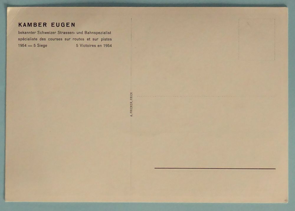 original EUGEN KAMBER Team CONDOR Autogrammkarte 1955 | Kaufen auf Ricardo