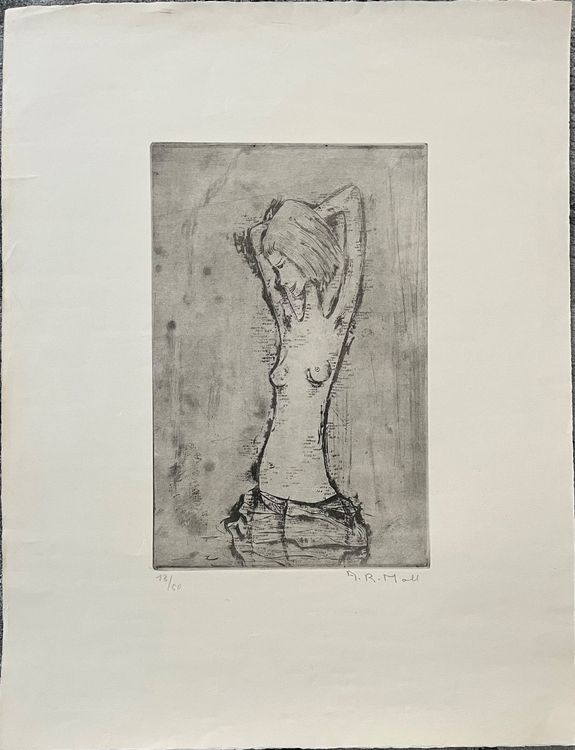 Arthur Richard Moll (1929-2001) Radierung, Handsigniert (Gebraucht) in ...