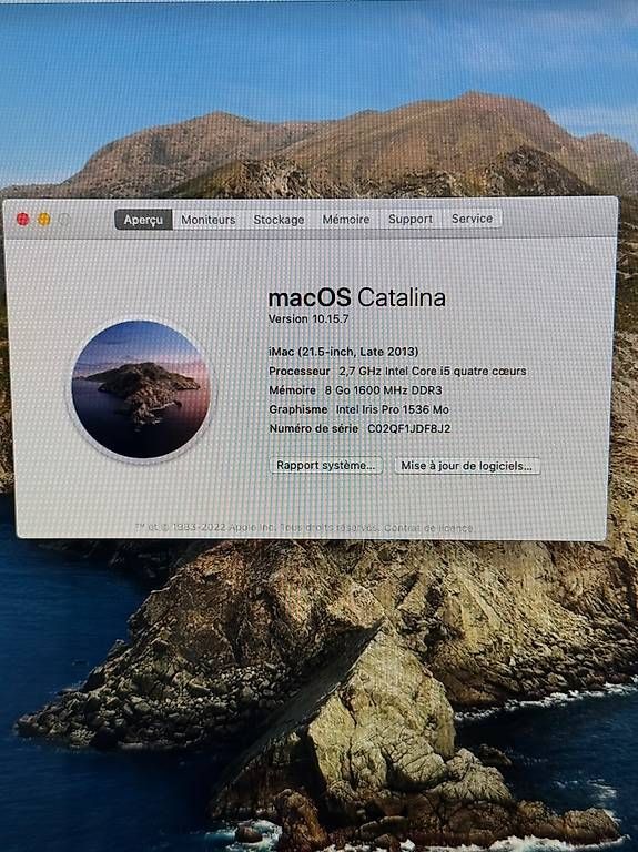 iMac 21,5 pouces Apple - Fin 2013 - Bon État (D'occasion) à Lutry pour ...