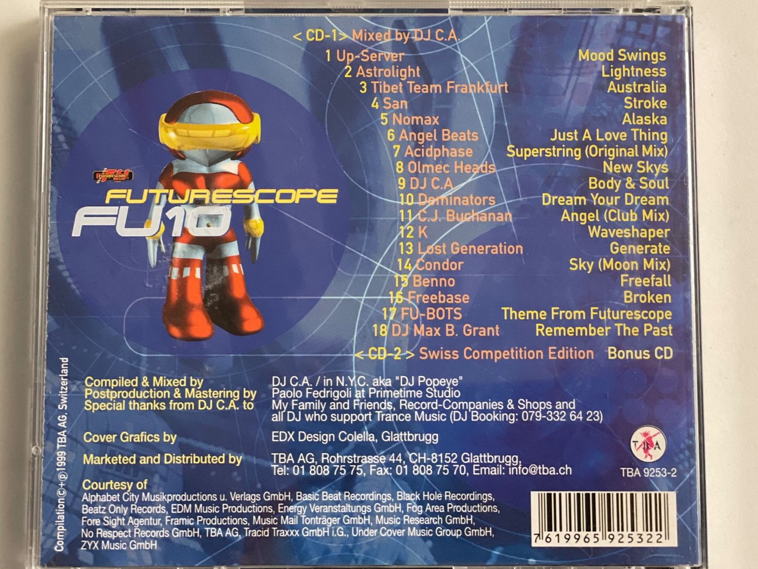DJ C.A. - Futurescope 10 FU10 2 CD - 90s Trance - top (Gebraucht) in ...