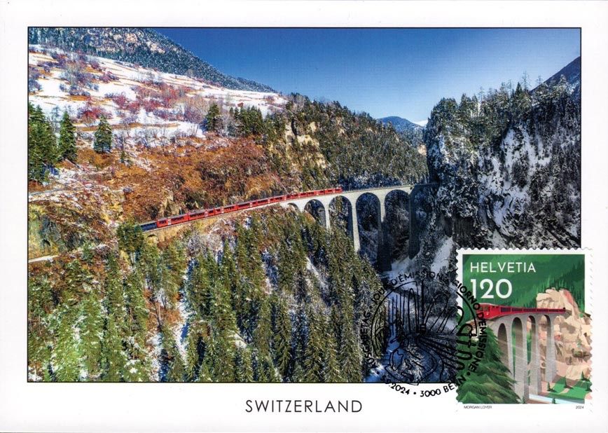 Maximumkarte CH Sehenswürdigkeiten - Landwasserviadukt | Kaufen auf Ricardo