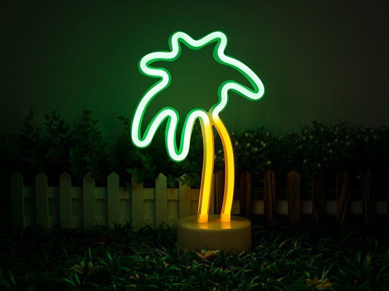 Palmen neon USB oder AA Licht Tischlampe (Neu und originalverpackt) in ...