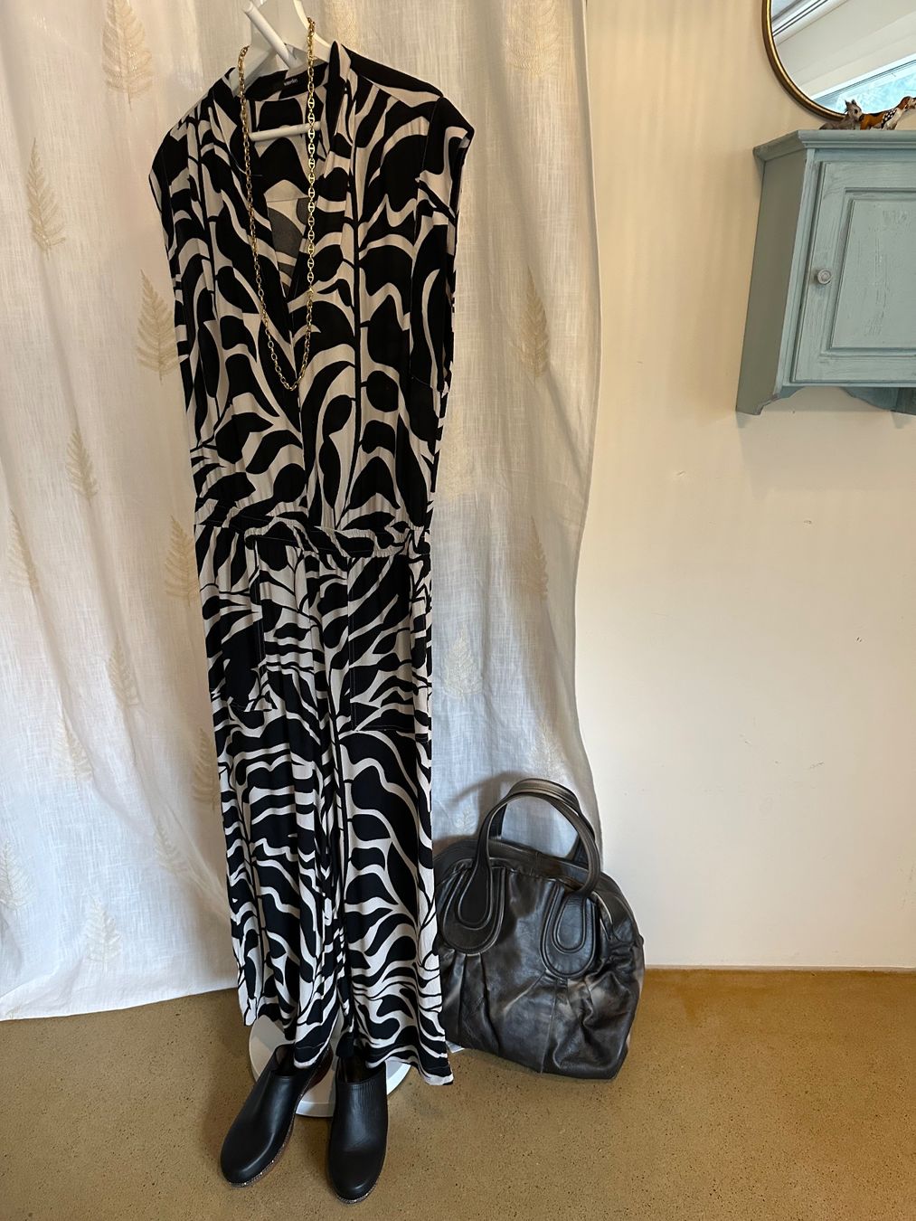 🖤 Someday Jumpsuit CLEOLA – Beige-Schwarz – 100% Viskose / (Gebraucht ...