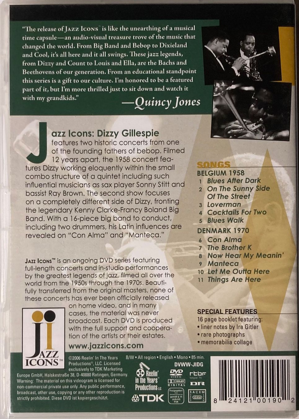 DIZZY GILLESPIE, CLARKE-BOLAND BIG BAND - LIVE IN '58 & '70 (D'occasion ...