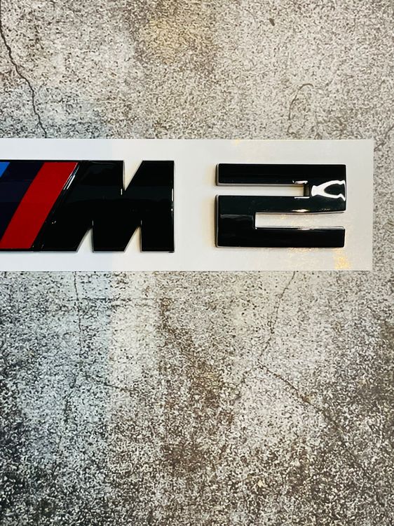 BMW M2 Emblem Logo Schriftzug NEU in Schwarz glänzend (Neu und ...