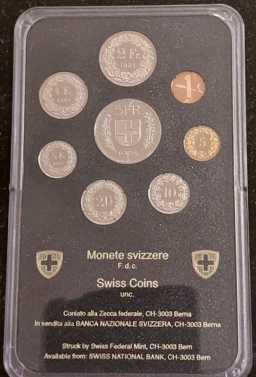 CH - Münzsatz 1984 stgl (Neu (gemäss Beschreibung)) in Arch für CHF 29 – mit Lieferung auf ...