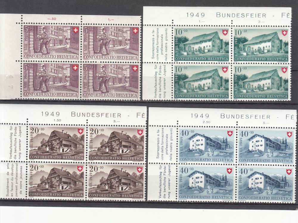 SBK B42 - B45 im 4er-Block postfrisch | Kaufen auf Ricardo