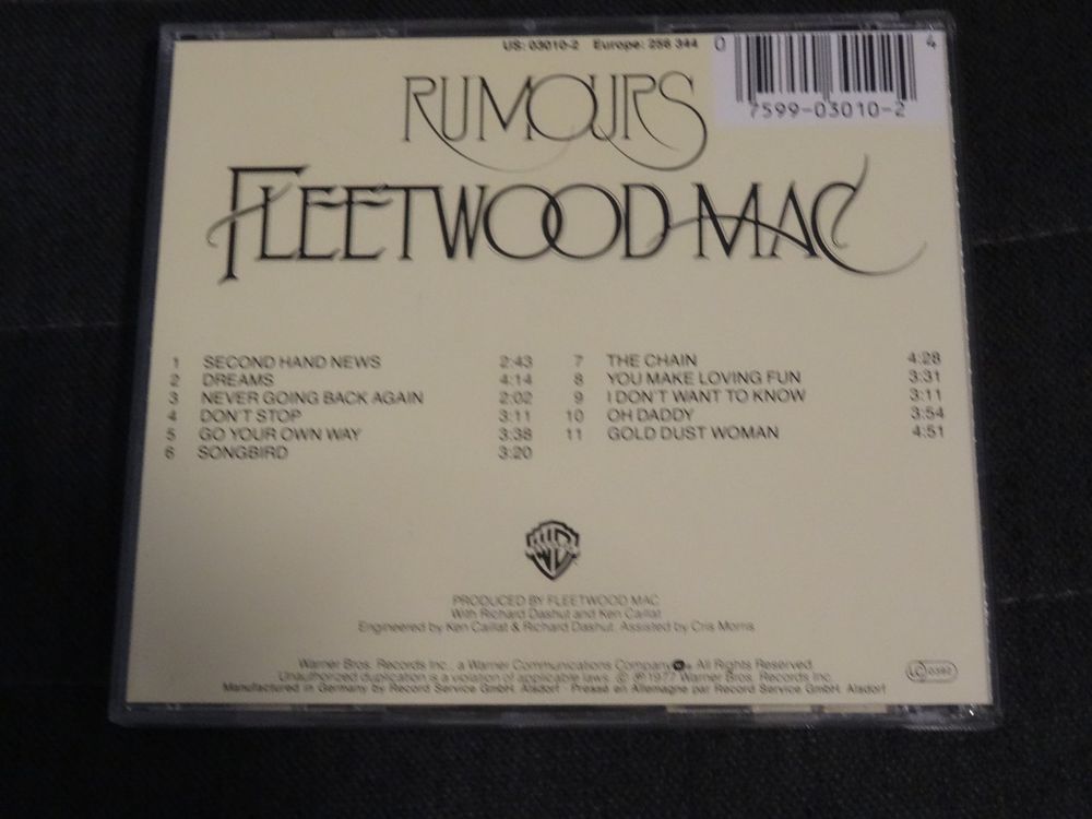 Fleetwood Mac - Rumours CD (Gebraucht) in Olten für CHF 4 – mit ...