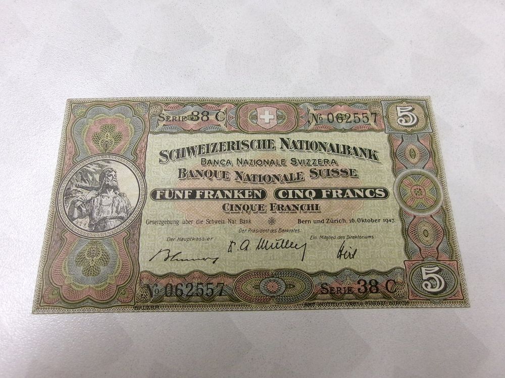 CH - Banknoten von 5 Fr.- - 100 Fr.- gut Erhalten (Gebraucht) in Bad ...