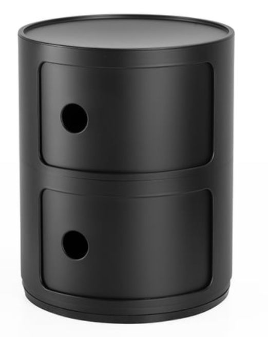 Kartell Componibili 4986 Container Schwarz-Matt mit Glas | Kaufen auf ...