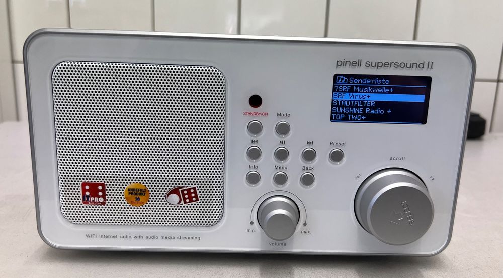 Pinell Supersound II DAB + Internet Radio Alarm AUX WLAN LAN (Gebraucht ...