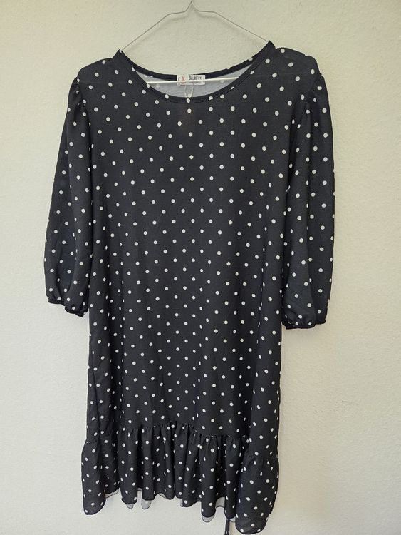 Schwarzes Punkte Kleid Colosseum Ann-Kathrin Rüschen Volant (Gebraucht ...