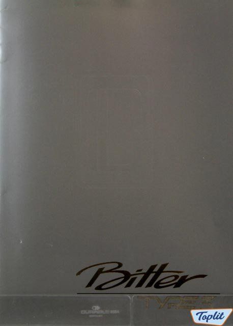 ORIGINAL NEUWAGEN PROSPEKT BITTER TYPE 3 - 1990 | Kaufen auf Ricardo