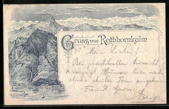 Litho Brienz /BE, Gruss vom Rothhorn-Kul (Gebraucht) in Berlin für CHF ...