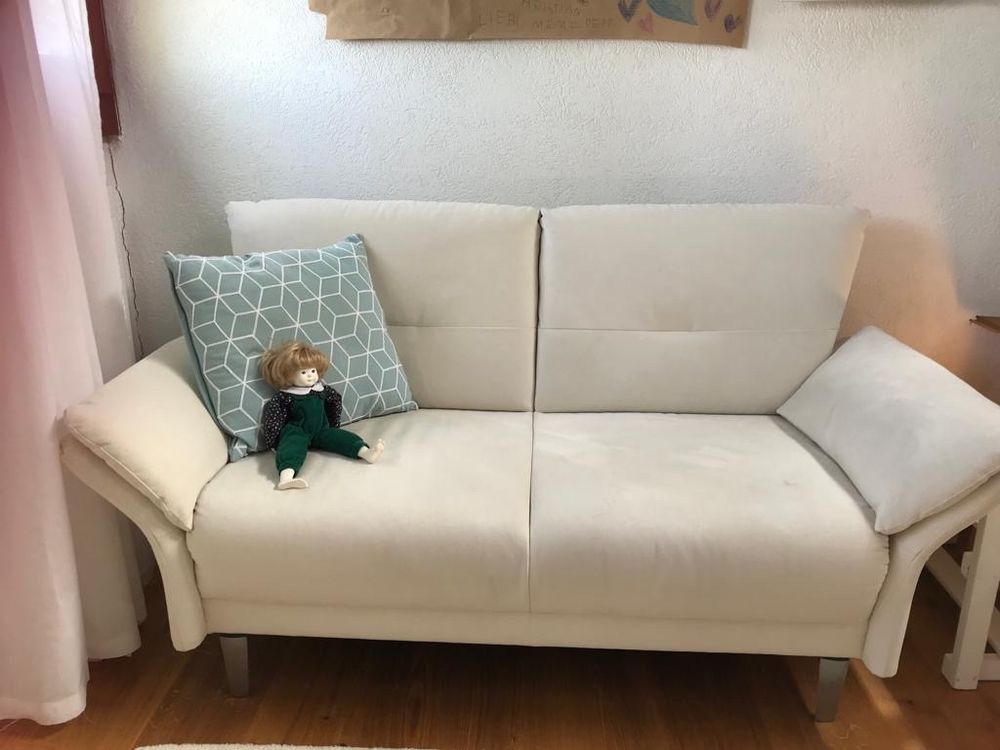 Sofa, hell, Alcantara (Gebraucht) in Mettmenstetten für CHF 50 – nur Abholung auf Ricardo kaufen