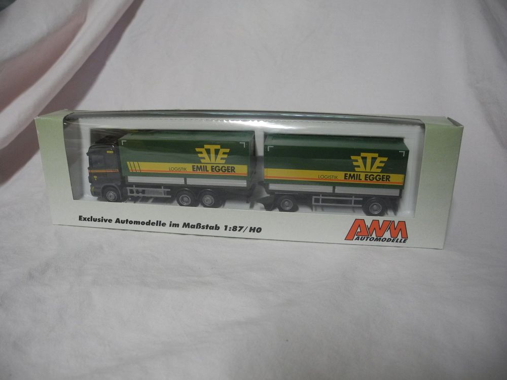 AWM HÄNGERZUG EMIL EGGER LOGISTIK 1:87 MIB (Neu und originalverpackt ...