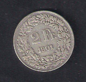 Schweiz 2 Fr. 1901 Silber Gebr. | Kaufen auf Ricardo