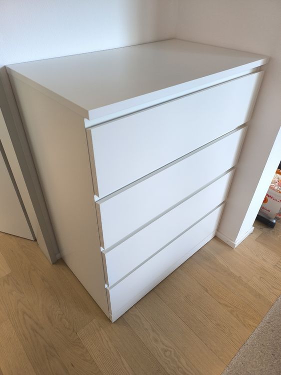 MALM Kommode mit 4 Schubladen WEISS | Kaufen auf Ricardo