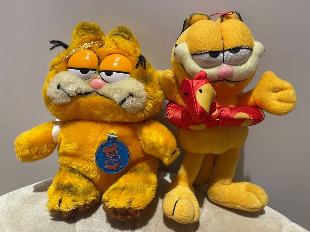 GARFIELD 1978 PLÜSCHTIER ENGEL + SCHWIMMER 2-ER SET (Gebraucht) in ...