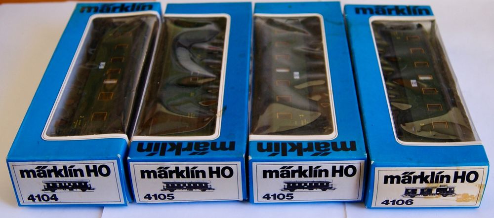 4 wagons Marklin 4104, 2 x 4105, 4106 SNCF de 1984 (Neu (gemäss ...