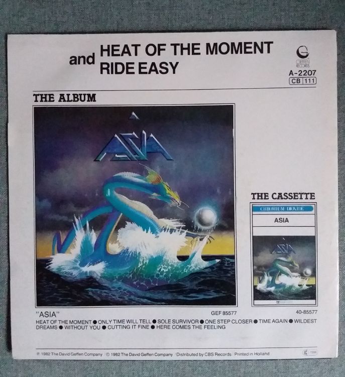 Single: ASIA - Heat Of The Moment | Kaufen auf Ricardo