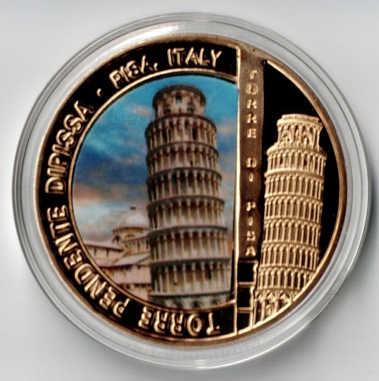 Torre_Pendente Dipisa_Pisa Italy_1173-2023_Medaille 5 (Neu (gemäss Beschreibung)) in ...
