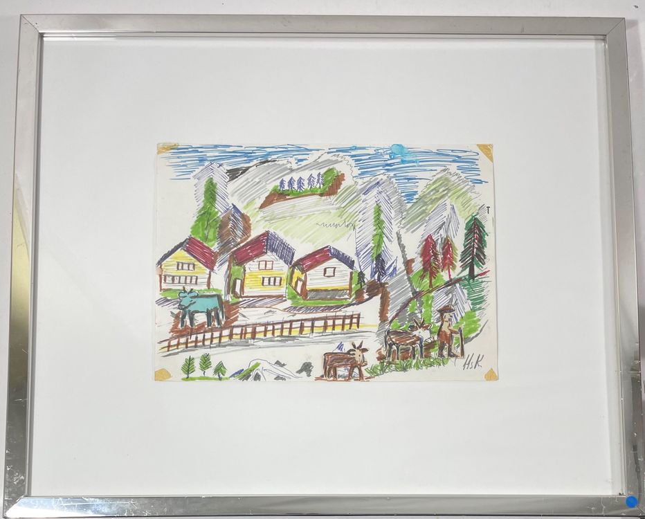 Hans Krüsi (1920-1995) Mischtechnik Collage (Gebraucht) in Root für CHF 444 – mit Lieferung auf ...