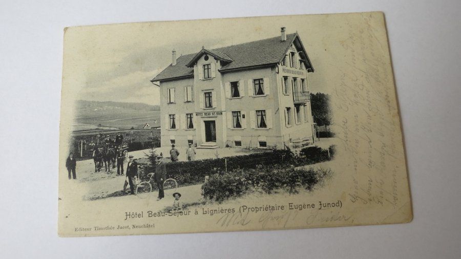 Lignieres / NE - Hotel Beau Sejour - stark belebt - 1903 (Gebraucht) in ...