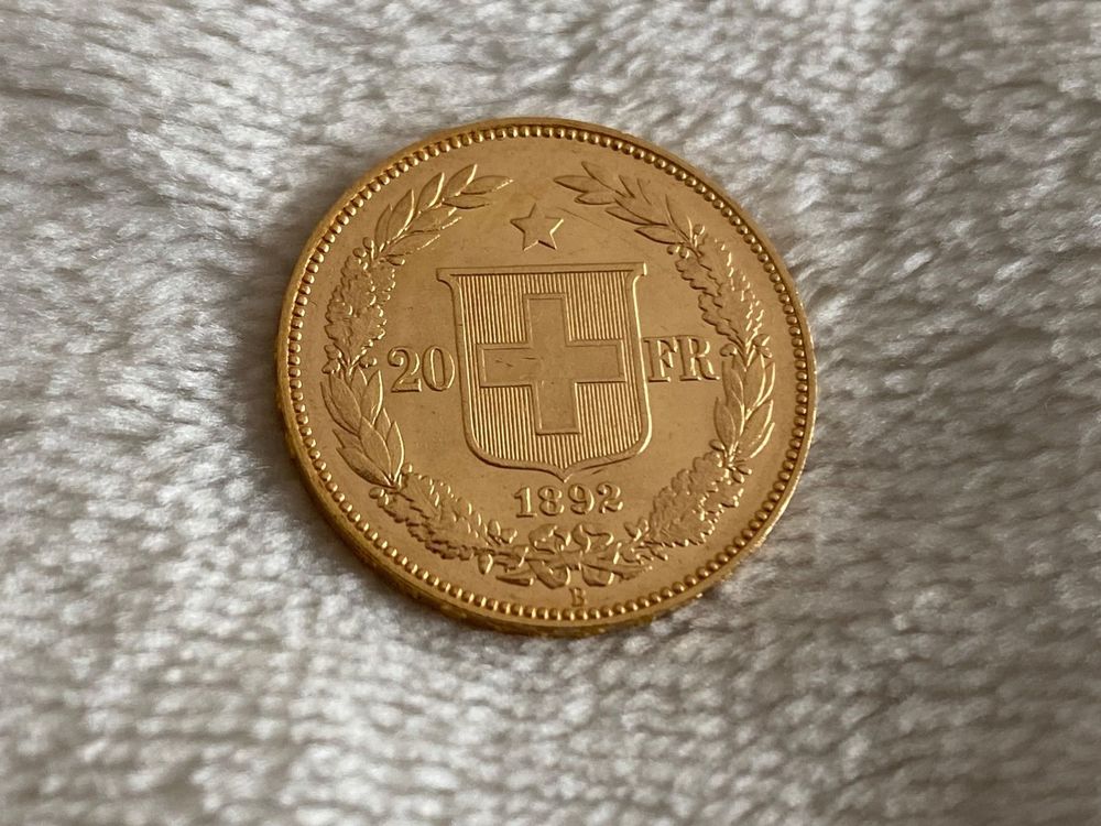 20 Fr. Helvetia 1892 - TOP Stgl. *sehr RAR* 0.1 Mio (Neu (gemäss Beschreibung)) in Weinfelden ...