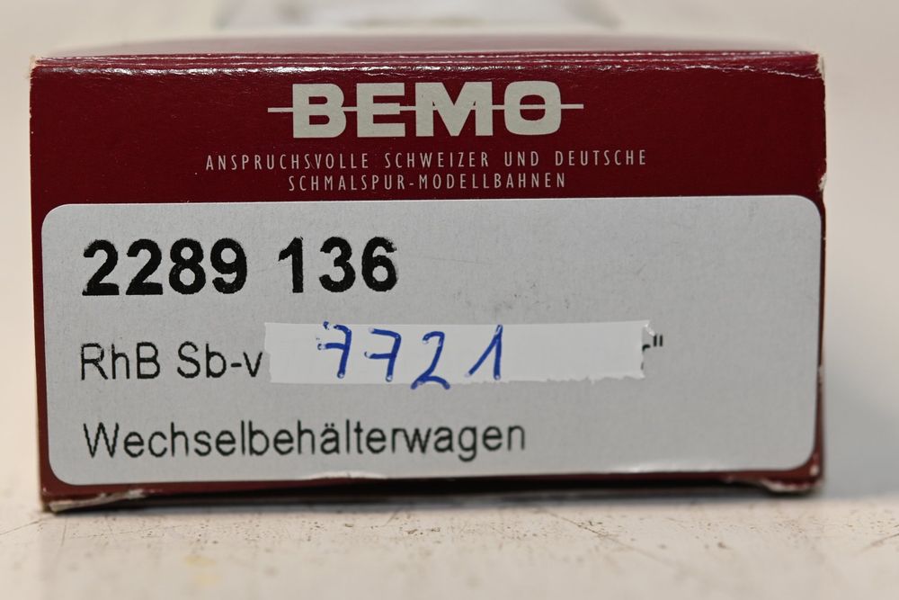 RhB Sb-v 7721 Planzer Bemo HOm (Gebraucht) in Laupen ZH für CHF 46 – mit Lieferung auf Ricardo ...
