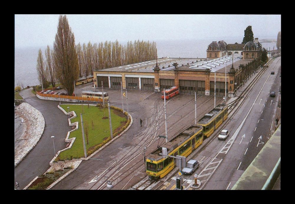 Tramways de Neuchâtel. Vue générale du dépôt de l'Evole 1990 (Gebraucht) in Zürich für CHF 2.5 ...