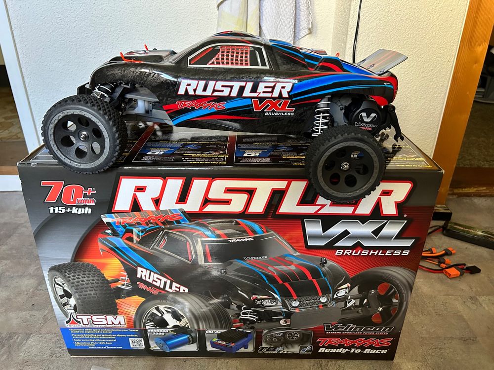 Traxxas Rustler VXL 2WD Brushless mit TSM (Gebraucht) in Reiden für CHF 255 – mit Lieferung auf ...