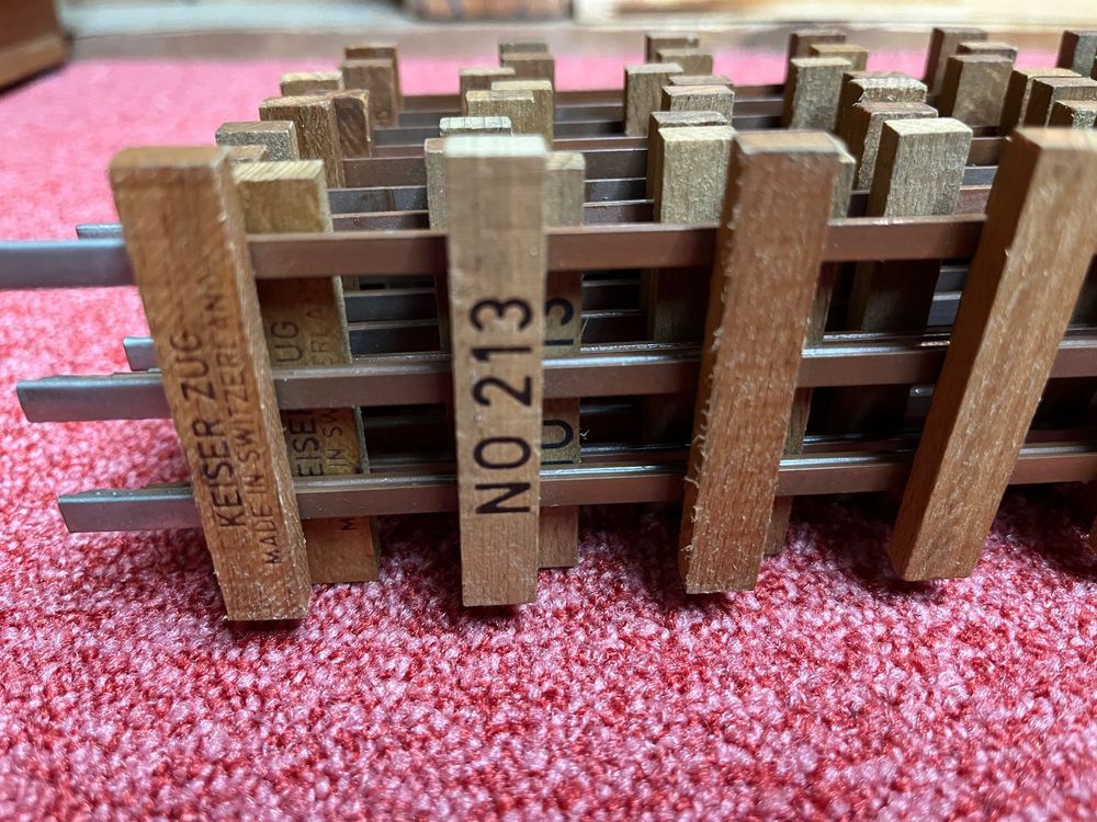 Keiser Spur 0 Gleis 213 gerade 3 Leiter 36cm 9 Stück (Gebraucht) in ...