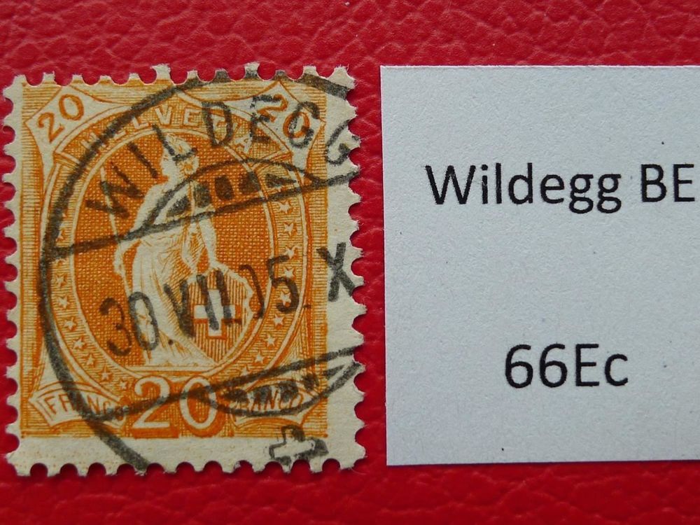 Stehende: Nr.66Ec von WILDEGG (BE): 30.JUNI.1905 (Gebraucht) in für CHF ...
