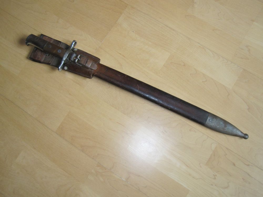 Faschinenmesser- Bajonett mit Lederscheide Ord. Mod. 1914 | Kaufen auf Ricardo