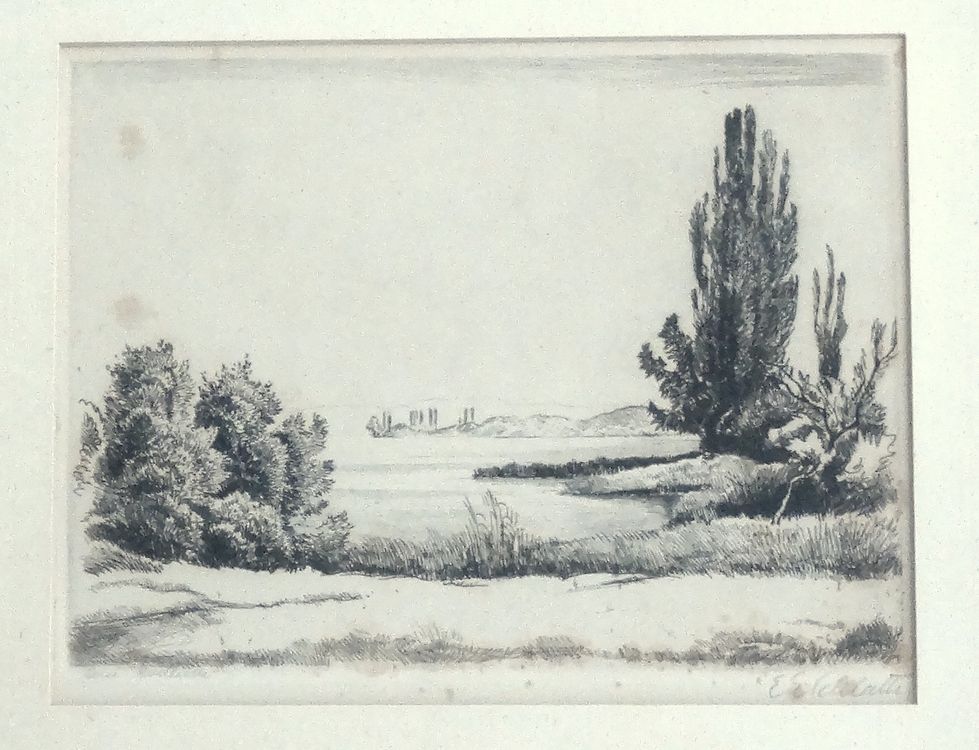 orig. Lithographie von Ernst E. Schlatter, am Bodensee, sig (Gebraucht ...