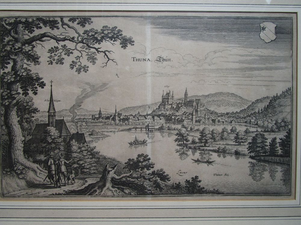 Antiker Stich in Goldrahmen Thuna Thun | Kaufen auf Ricardo