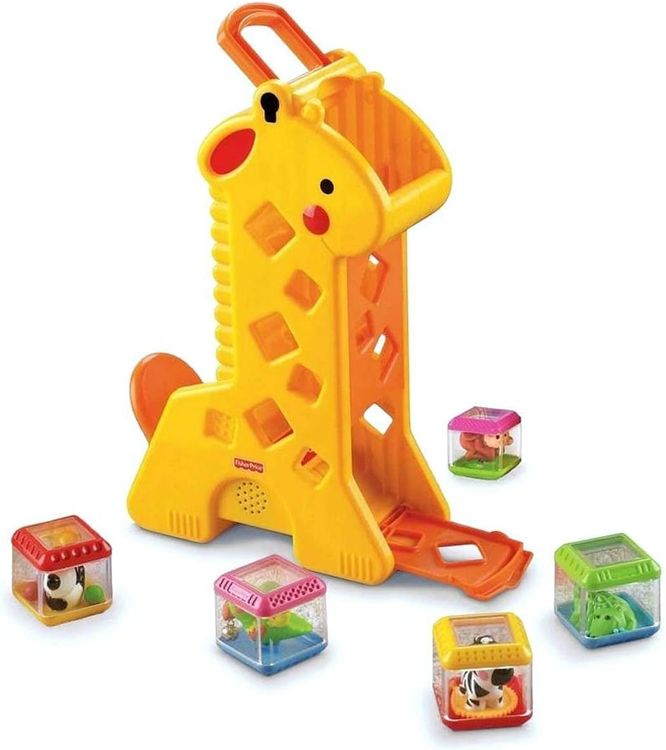 Fisher Price Giraffe mit 6 Würfeln für die Motorik (Gebraucht) in für ...