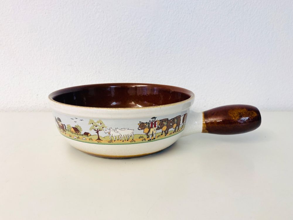 Vintage Fondue Caquelon Fonduepfanne HEINI LANDERT 22cm (Gebraucht) in ...