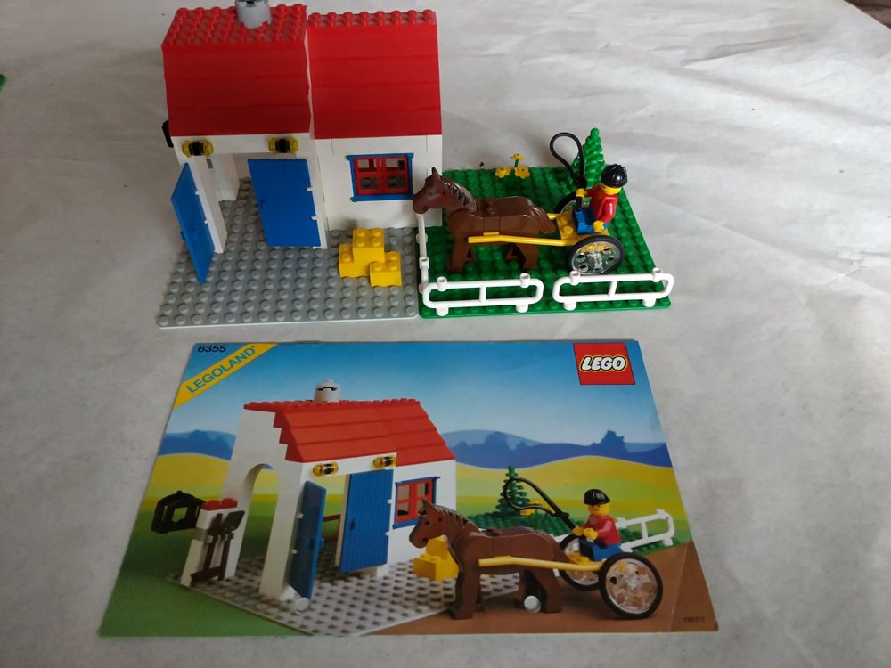 6355 Lego Legoland Pferderennstall mit Anleitung (Gebraucht) in ...